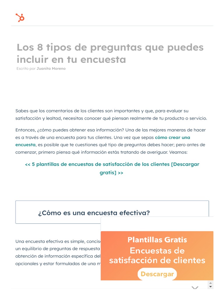 Los 8 Tipos de Preguntas Que Puedes Incluir en Tu Encuesta FRMULARIO GOOGLE | PDF | Escala Likert