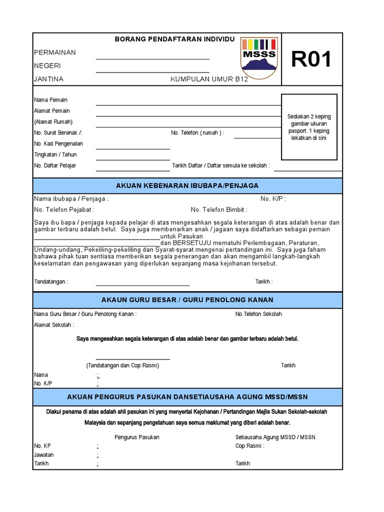 Borang R01-R02 | PDF