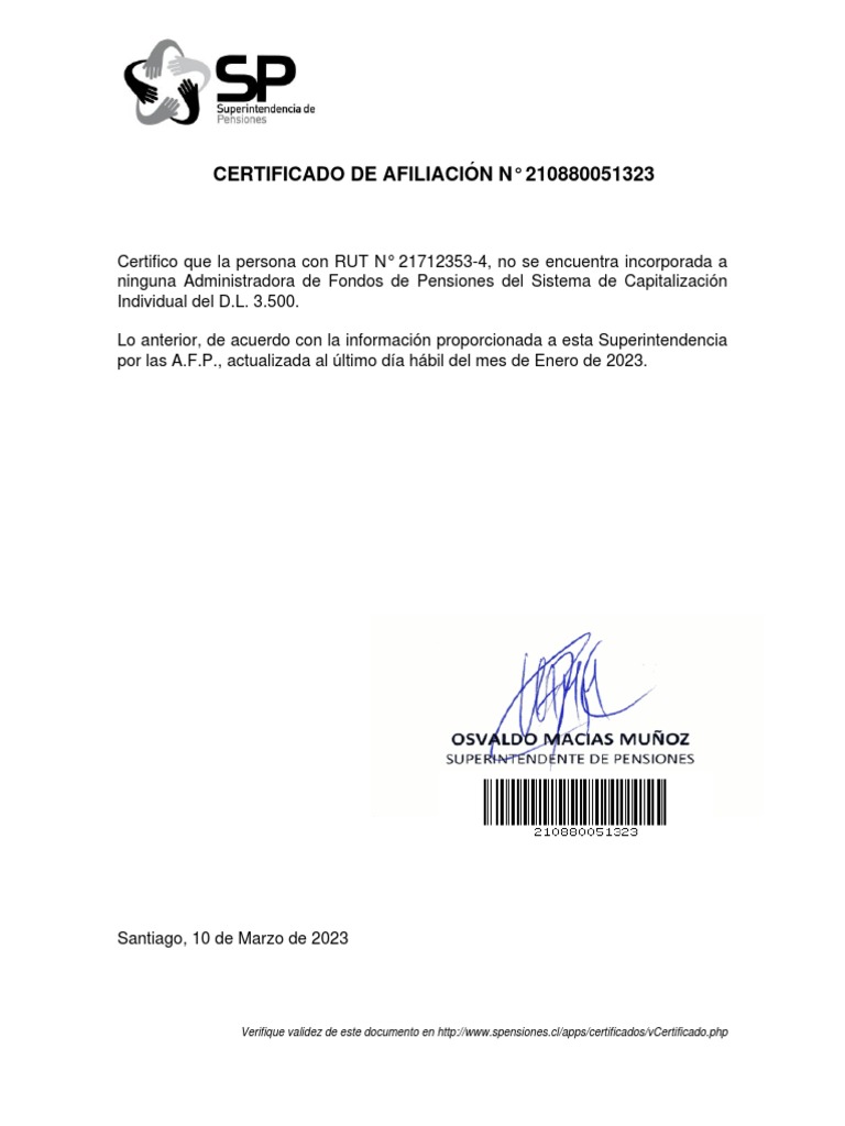 Certificado Afp Cris | PDF