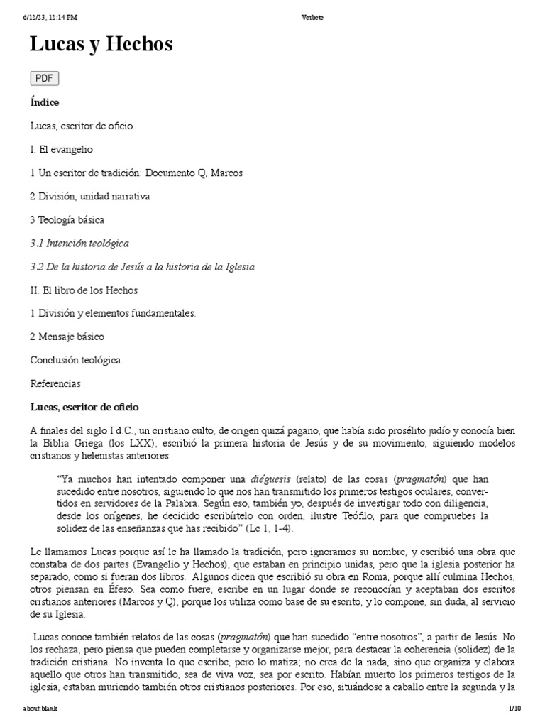 Lucas y Hechos | PDF