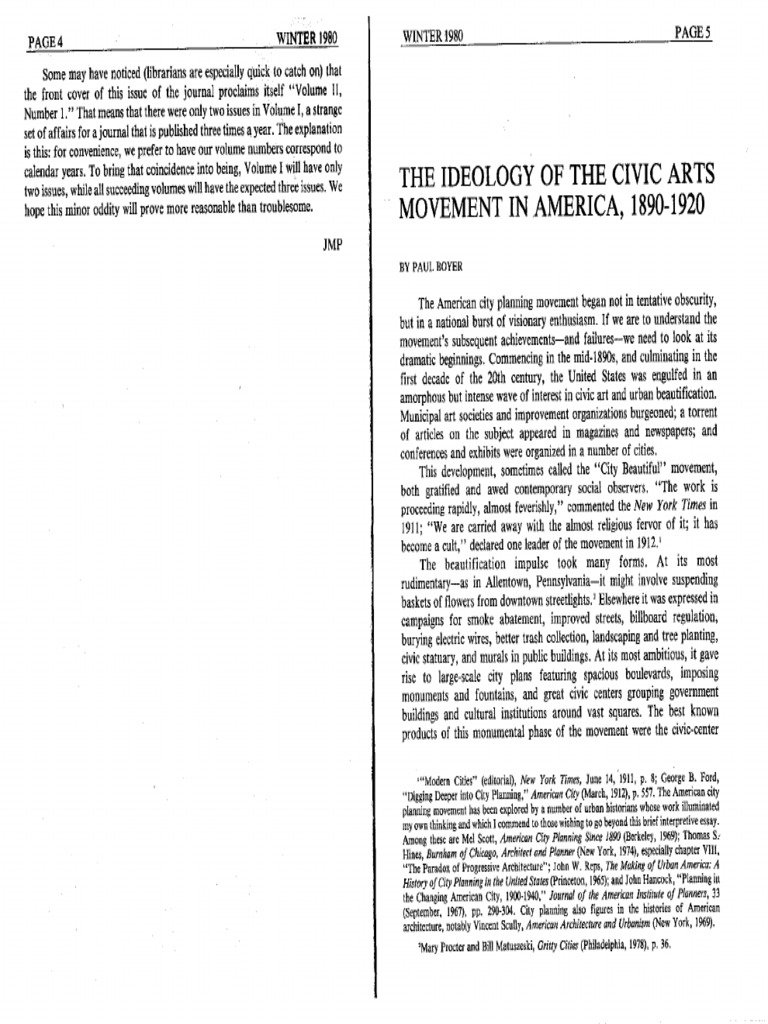 The Ideology of The Civic Arts Movement in America 1890-1920-by-Paul ...