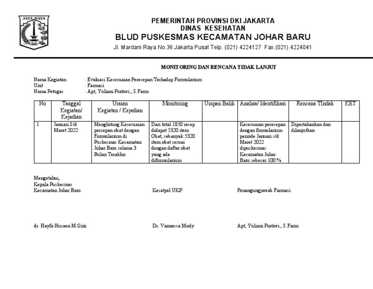 MOnitoring Dan TL KEsusuaian Resep Dengan Formularium 2018 | PDF