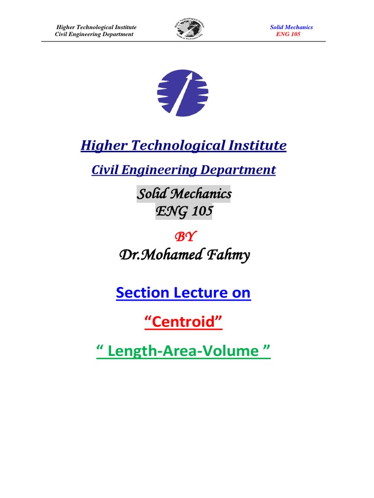 Solid Mechanics: Centroid Basics | PDF | Technology & Engineering
