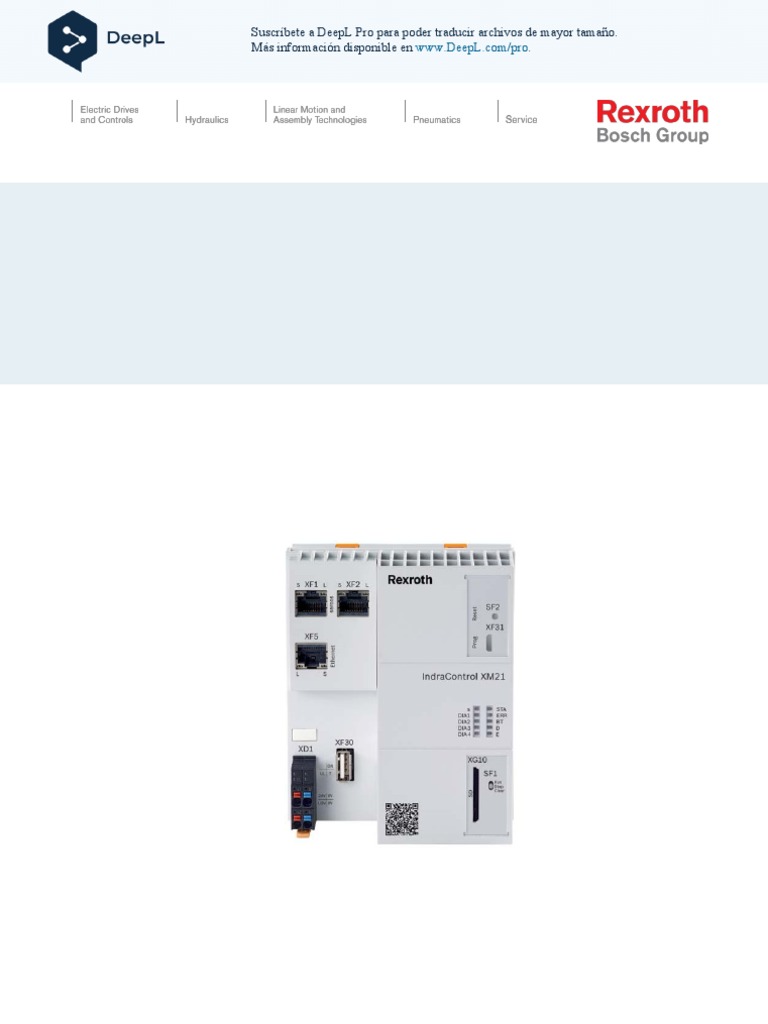 XM21 Rexroth Es | PDF | De entrada y salida | Hardware de la computadora