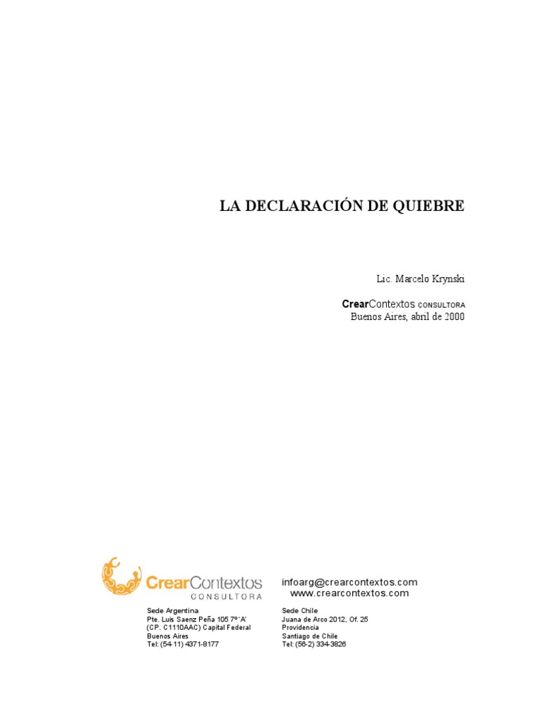 06-La Declaraci N de Quiebre | PDF | Ontología