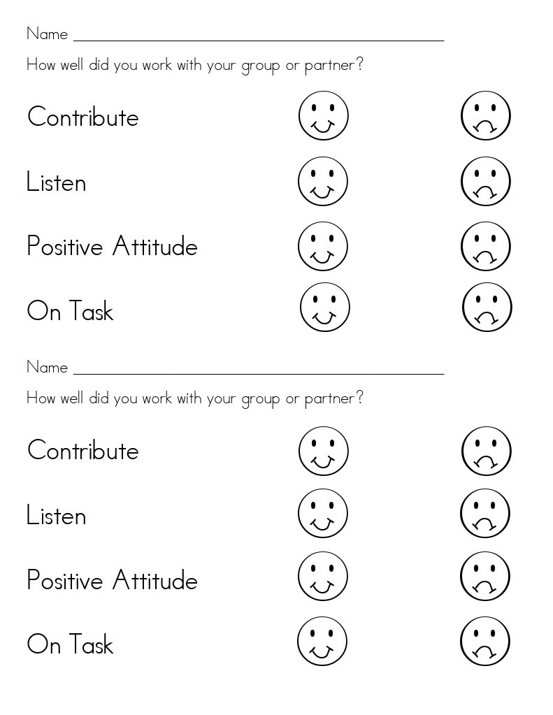 Group Work Self-Assessment Form | PDF | Career & Growth