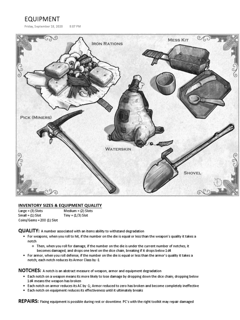 OSR Equipment Guide | PDF