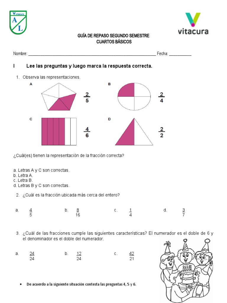 Guia de Repaso Prueba de Nivel 2º Sem | PDF