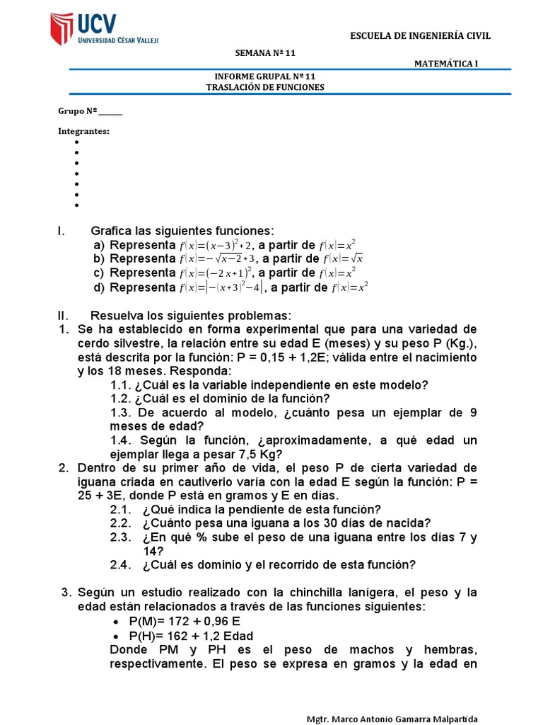 Informe Grupal 12 - Mat1 | PDF | Mamíferos