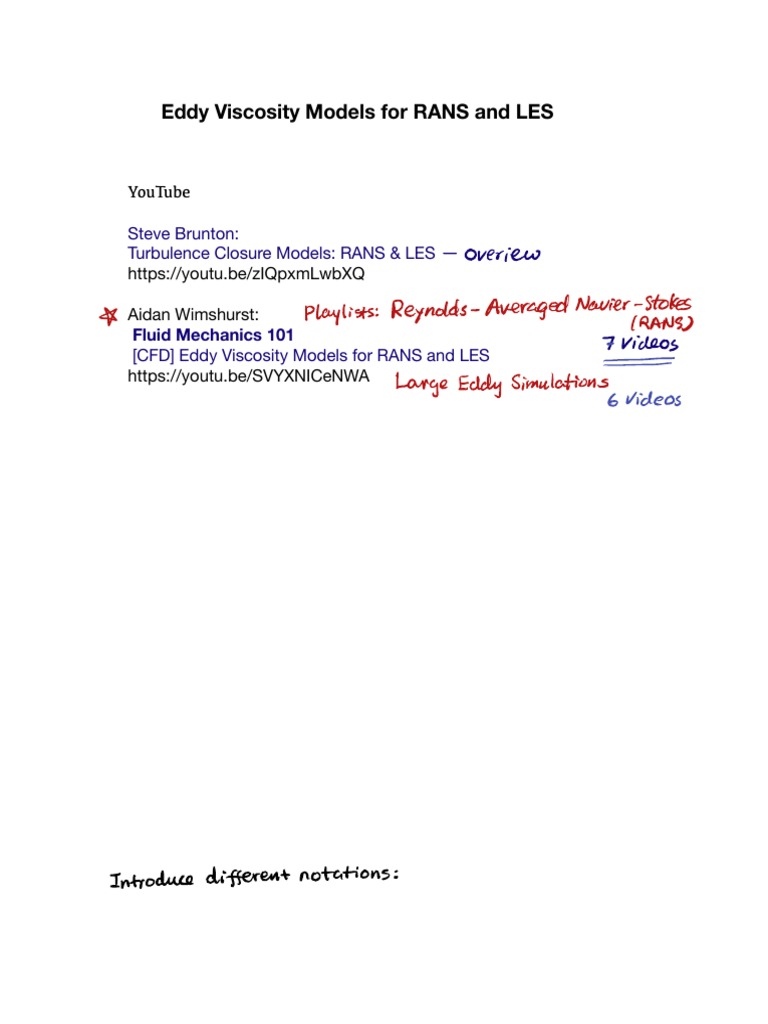 L22 RANS Models | PDF