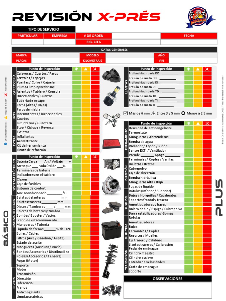 MIGAN Revisión Xprés | PDF | Embrague | Vehículo de motor