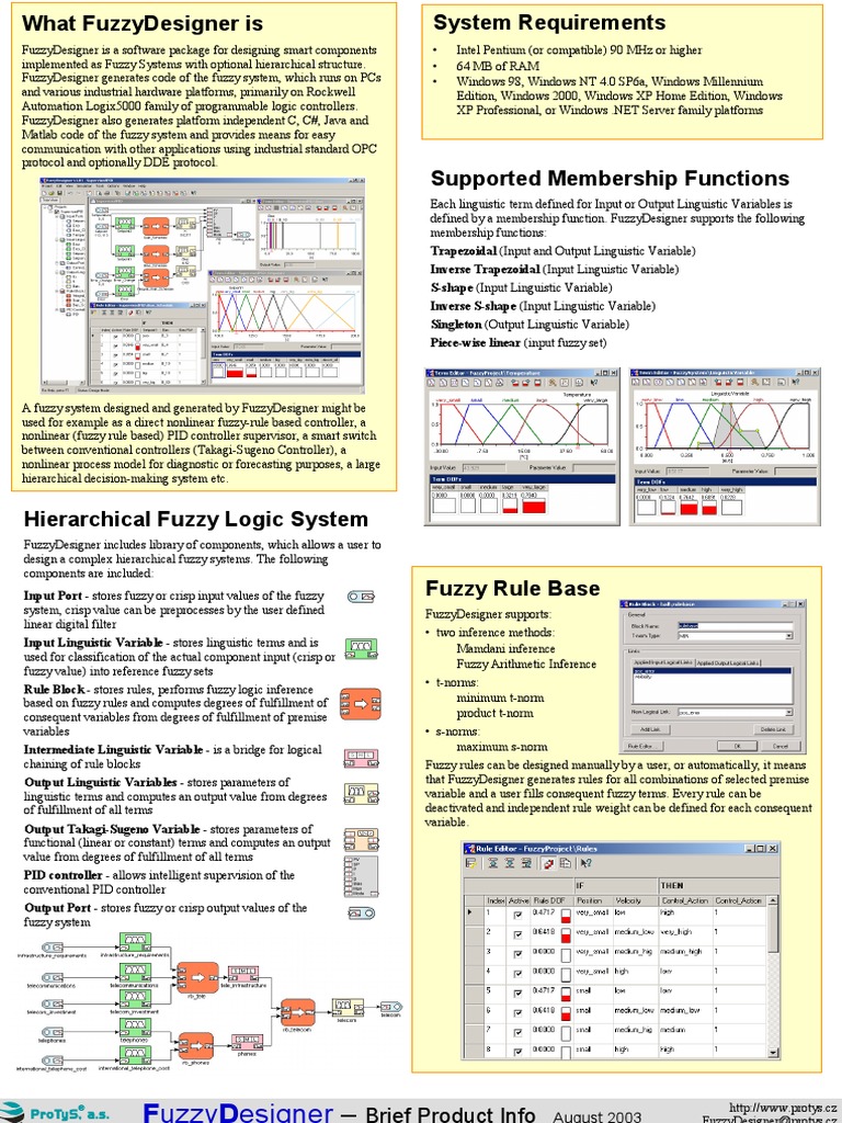 Fuzzy Designer Leaflet | PDF | Fuzzy Logic | Microsoft Windows