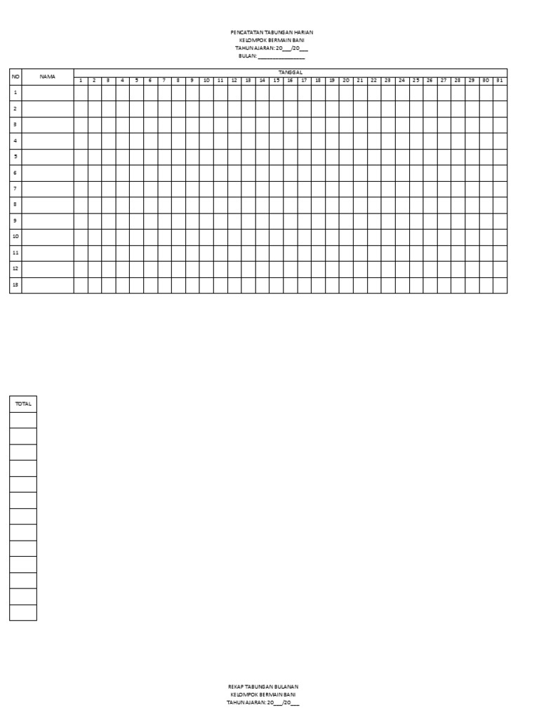 Format Buku Tabungan | PDF