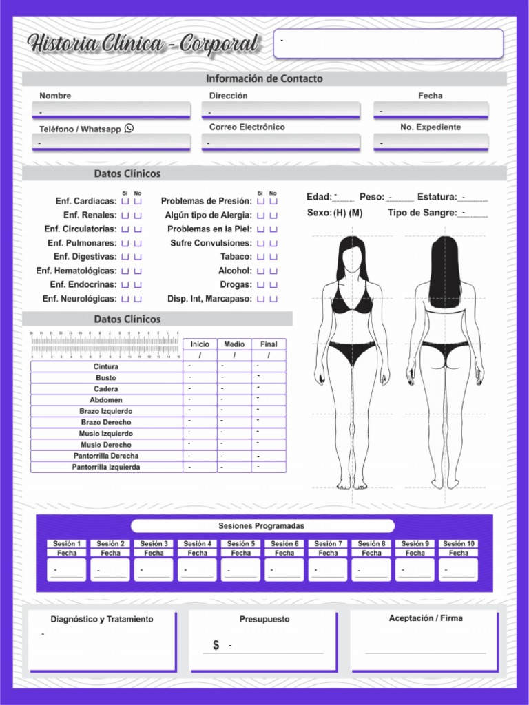 Nueva Ficha Clinica Corporal | PDF