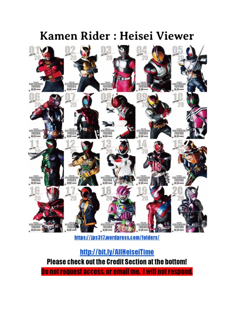 Updated Kamen Rider: Heisei Viewer | PDF | Science Fiction Television Series