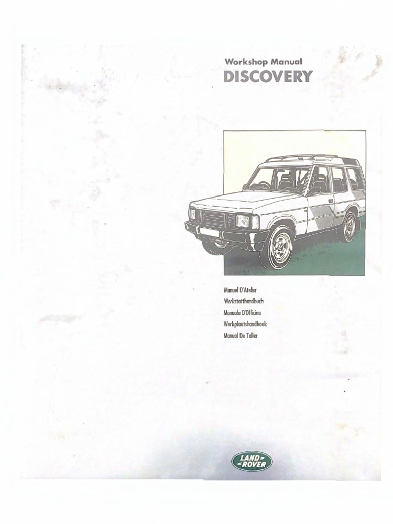 Workshop Manual - Discovery 1r | PDF
