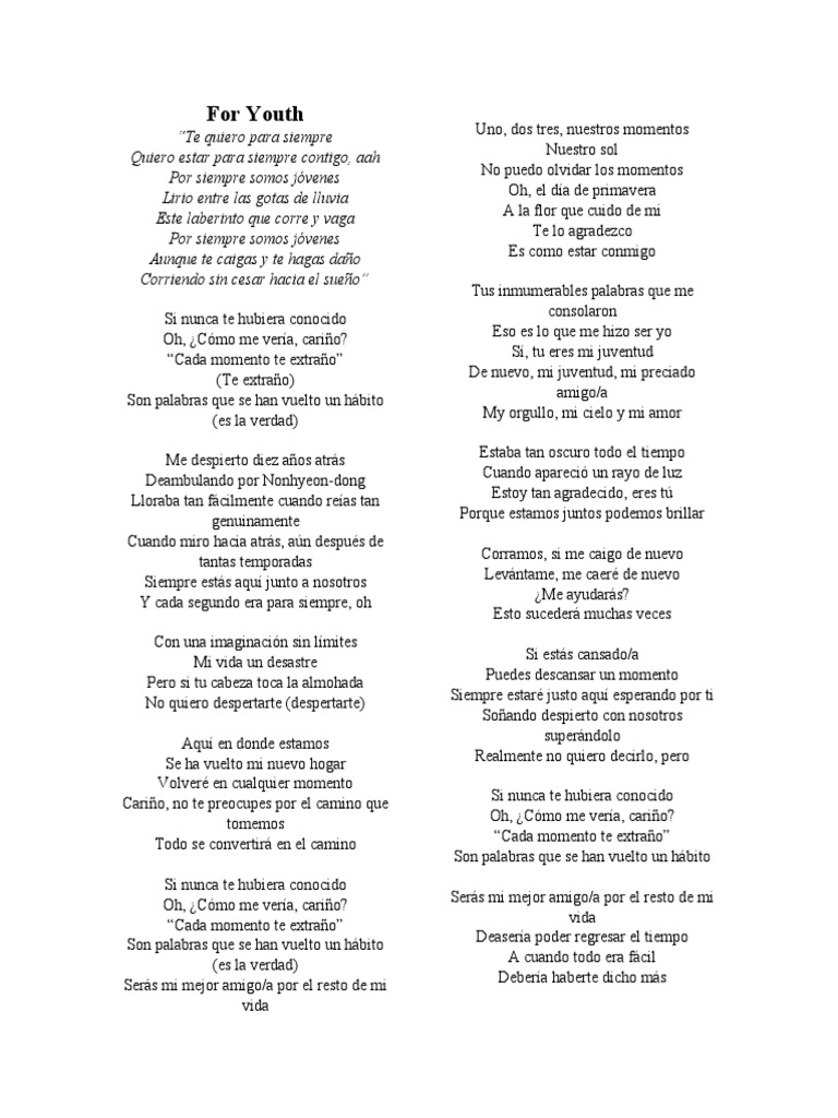 BTS Letras 02-05 | PDF | Amor