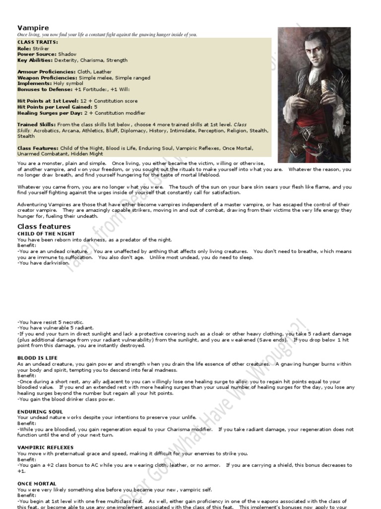 Vampire Heroic Levels1 | PDF | Vampires | Predation