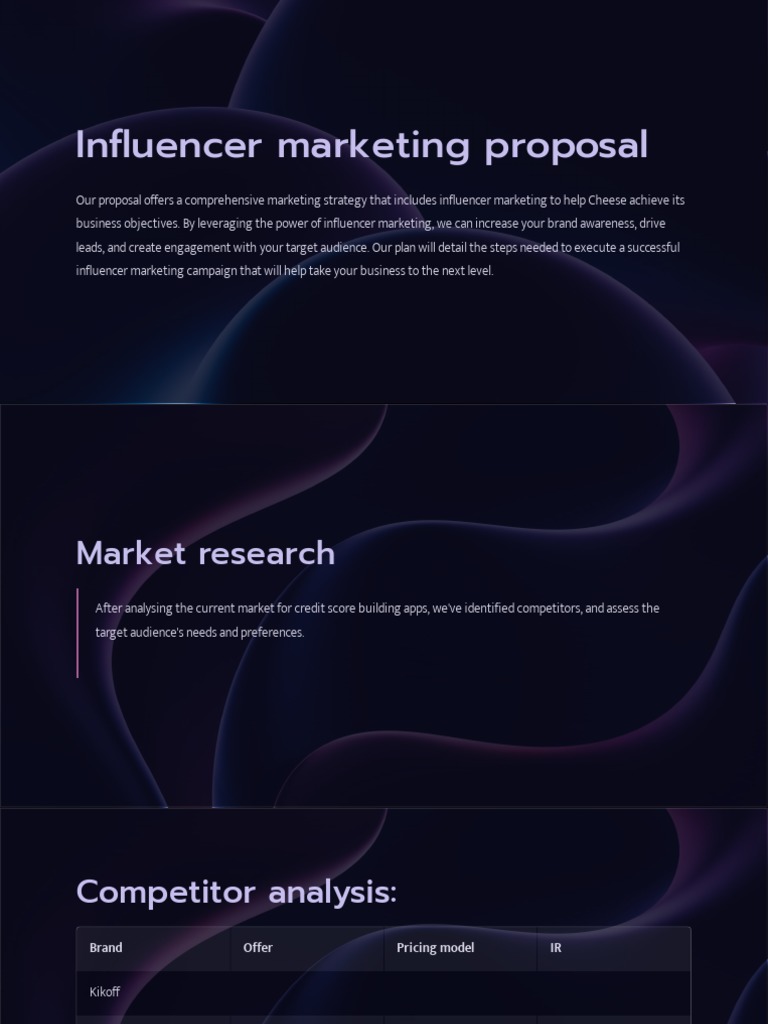 Influencer Marketing Proposal 5 | PDF | Target Audience | Marketing