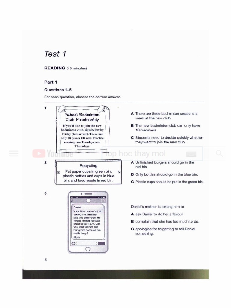 PET - B1 Preliminary For School Authentic Practice Tests 2020 - LOP HOC ...