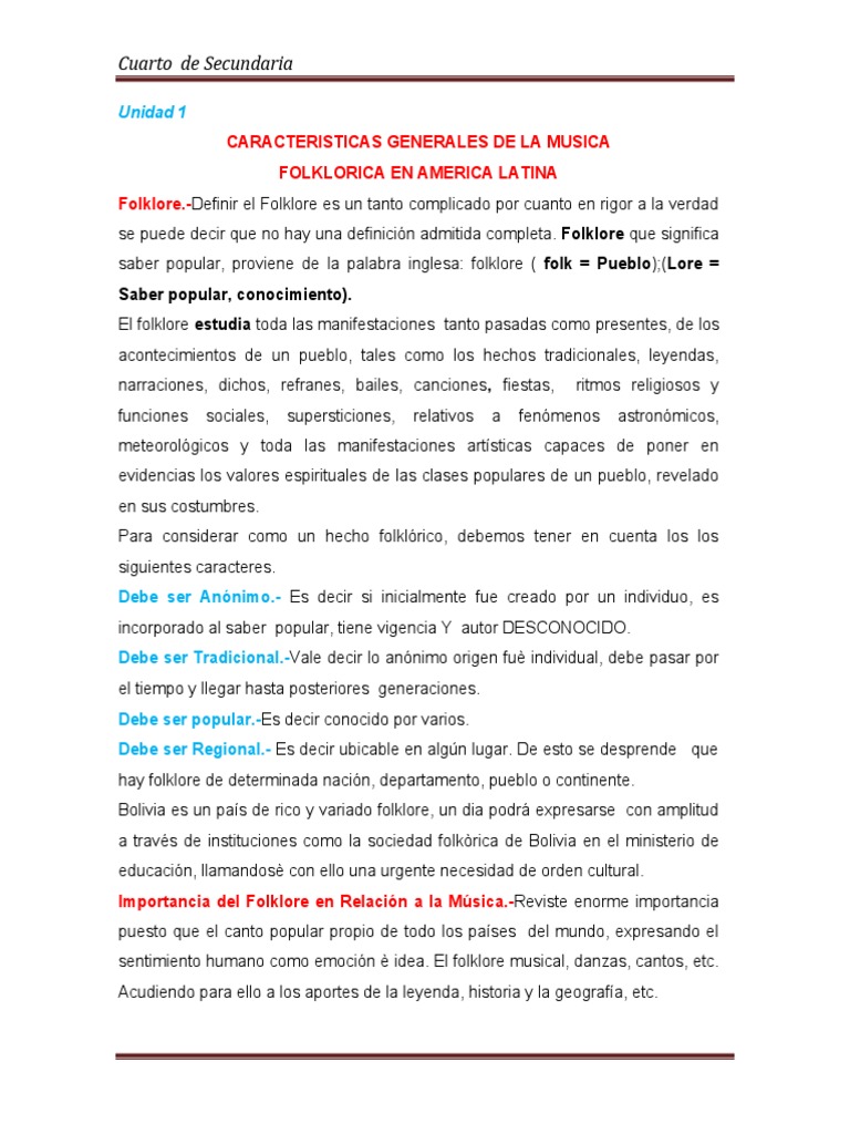 Tema 1 | PDF | Folklore | Américas