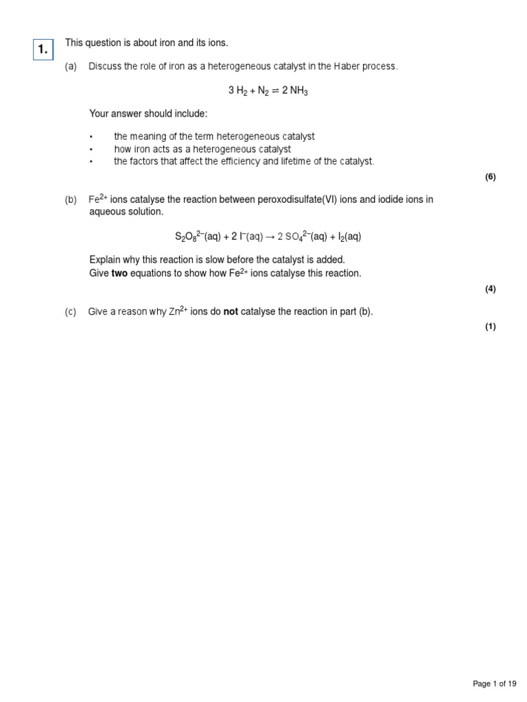 TM Review Qs | Download Free PDF | Coordination Complex | Chemical ...