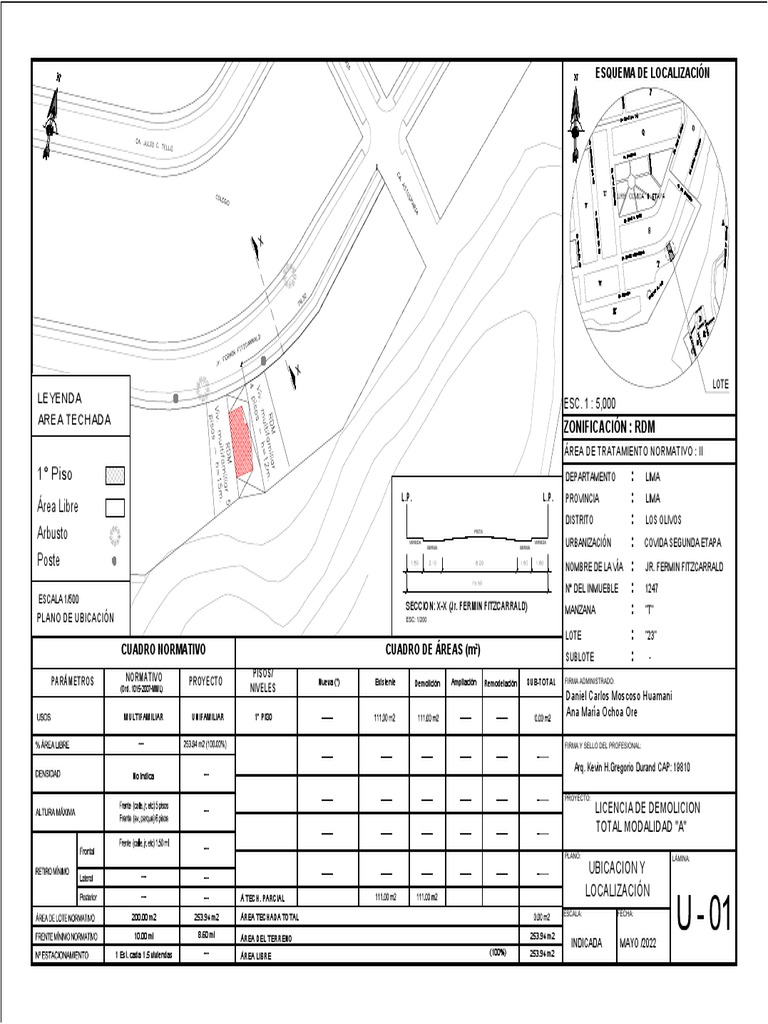 U01 - Plano de Ubicacion U 01 | PDF
