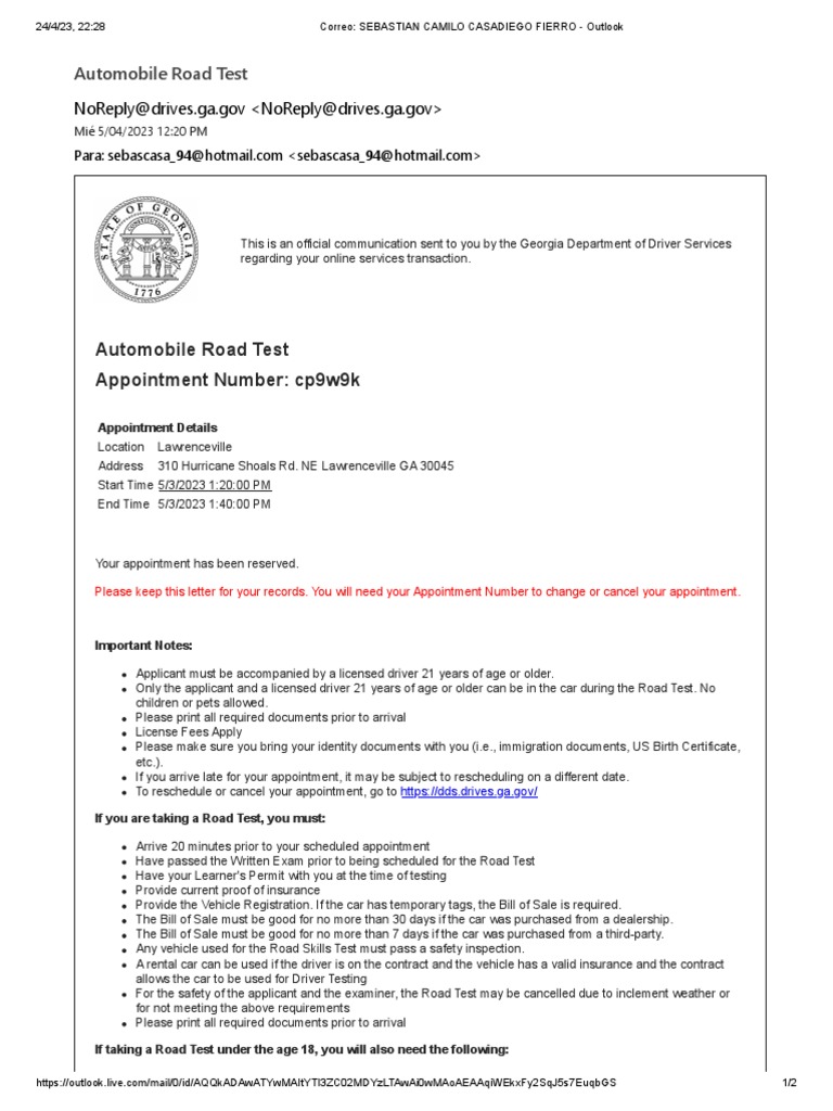 Automobile Road Test | PDF | Driver's License