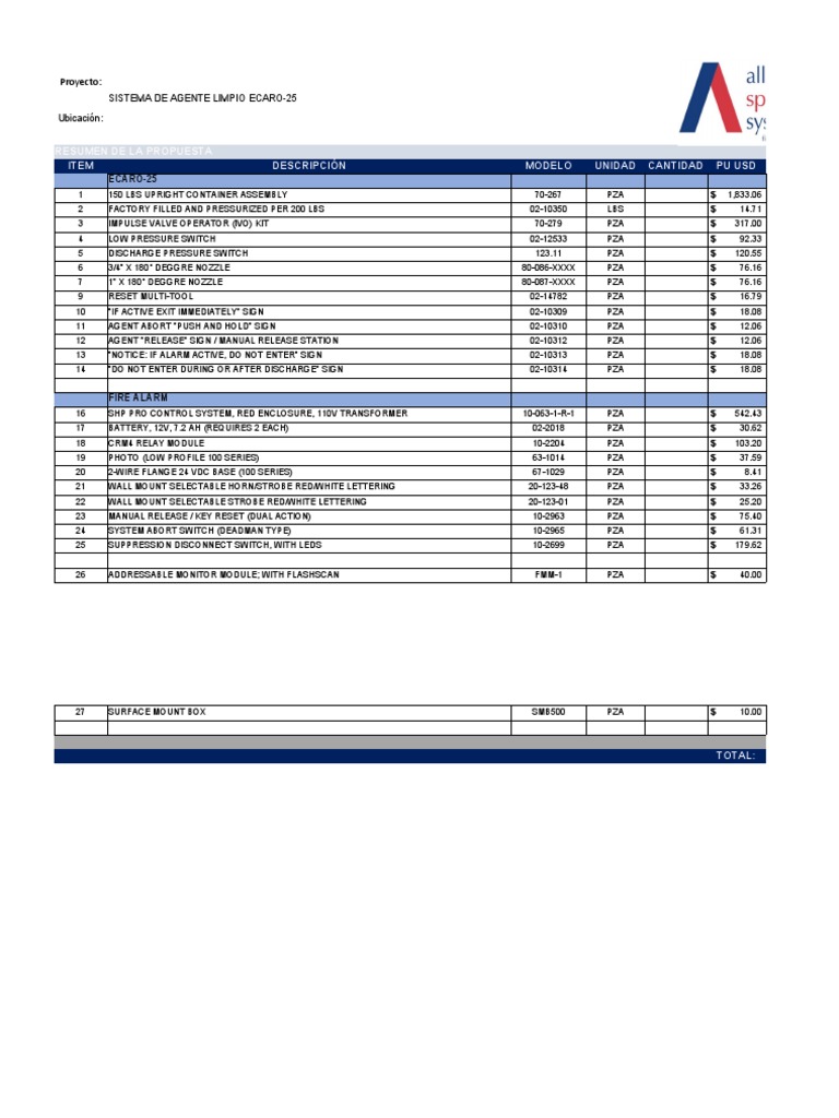 Sistemas Ecaro-25 | PDF | Manufactured Goods | Equipment