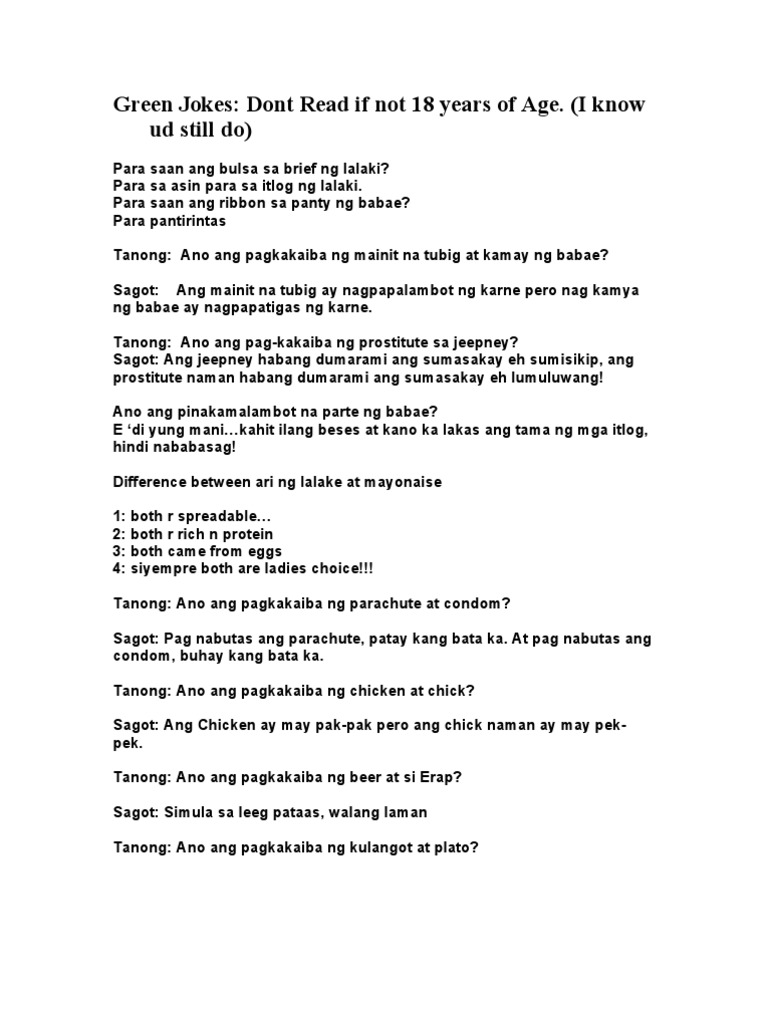 Green Jokes | PDF