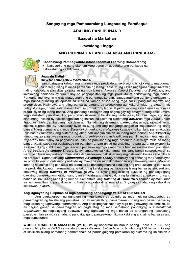 AP Grade9 Quarter4 Module Week8 | PDF