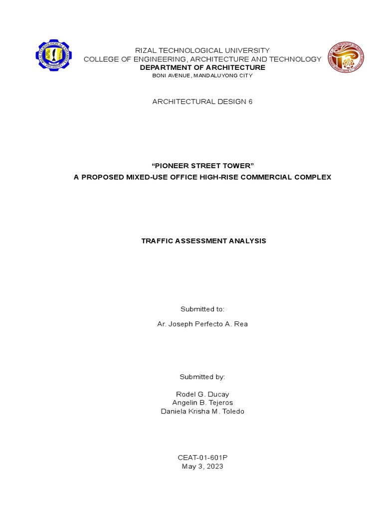 Traffic Assessment Analysis | PDF | Road Transport | Transport