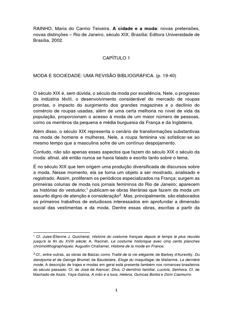 texto teorias Rainho | PDF | Sociologia | Moda
