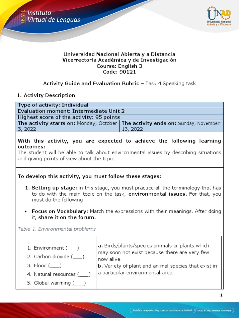 Activity Guide And Evaluation Rubric Unit 2 Task 4 Time To Talk Pdf Water Atmosphere