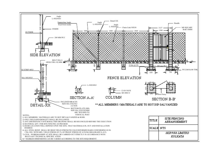 Fencing Drawing-Proposal As On 15.02.2023 | PDF | Physical Sciences ...