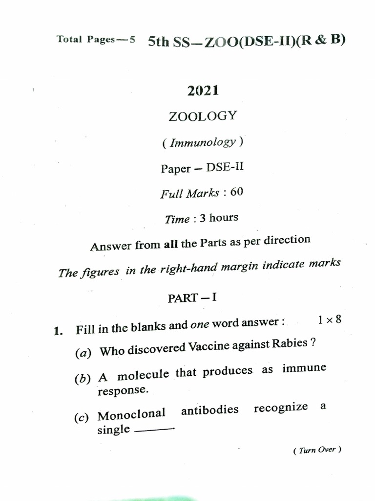 DSE-II (Immunology) | PDF