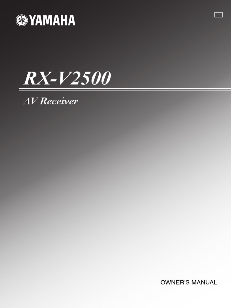 Receiver Yamaha RX V2500 - Manual | PDF | Ac Power Plugs And Sockets ...