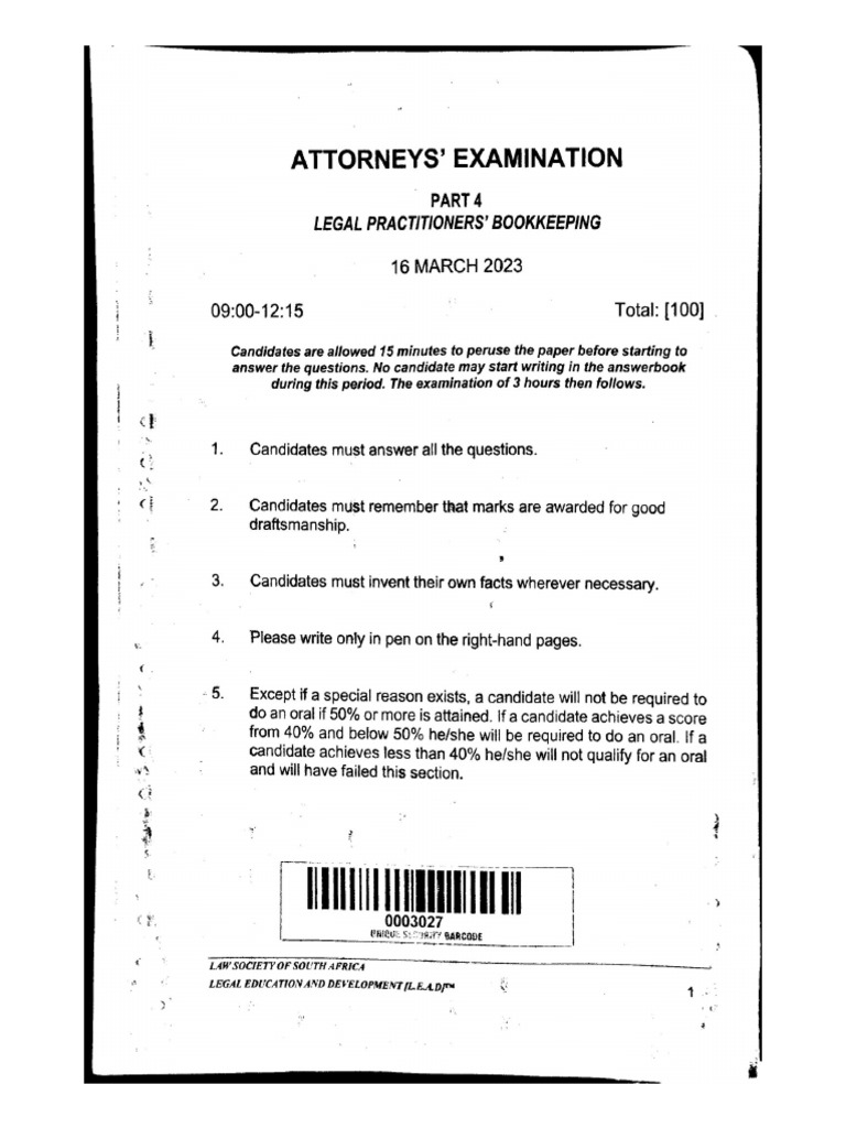 2023 - March - Paper 4 Exam | PDF