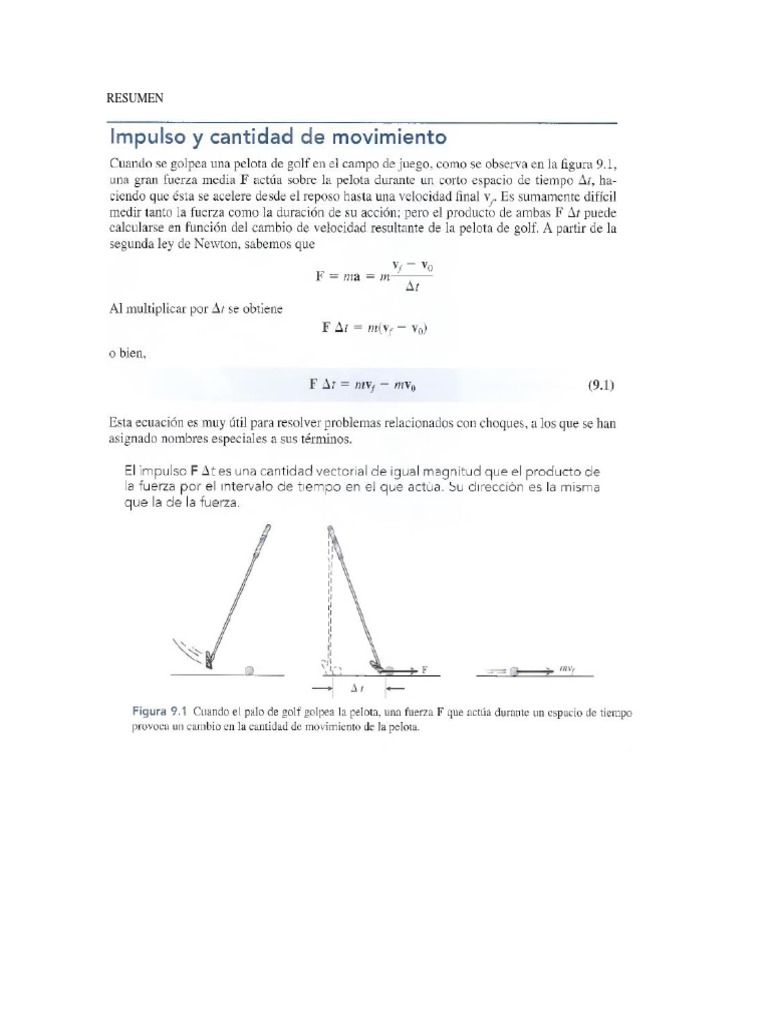 IMPULSO Y CANTIDAD DE MOVIMIENTO | PDF