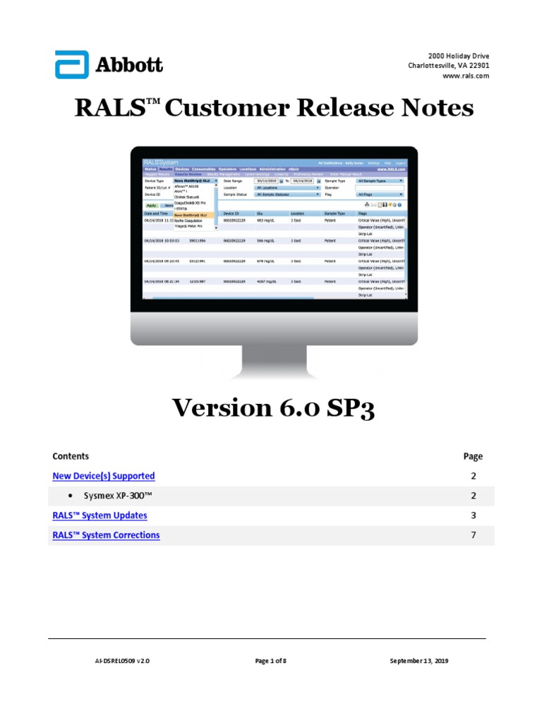 AI-DSREL0509 v2.0 RALS™ 6.0 SP3 Customer Release Notes | PDF ...
