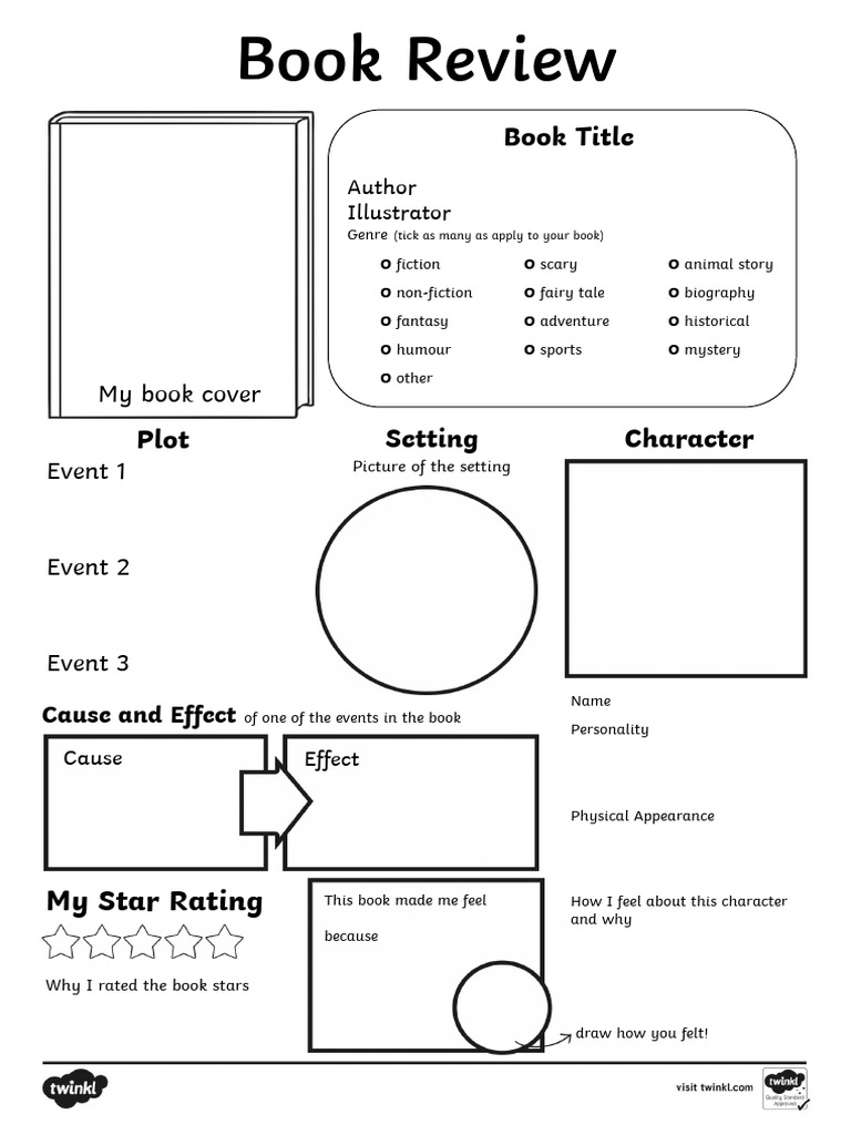 Book Review Template for Readers | PDF