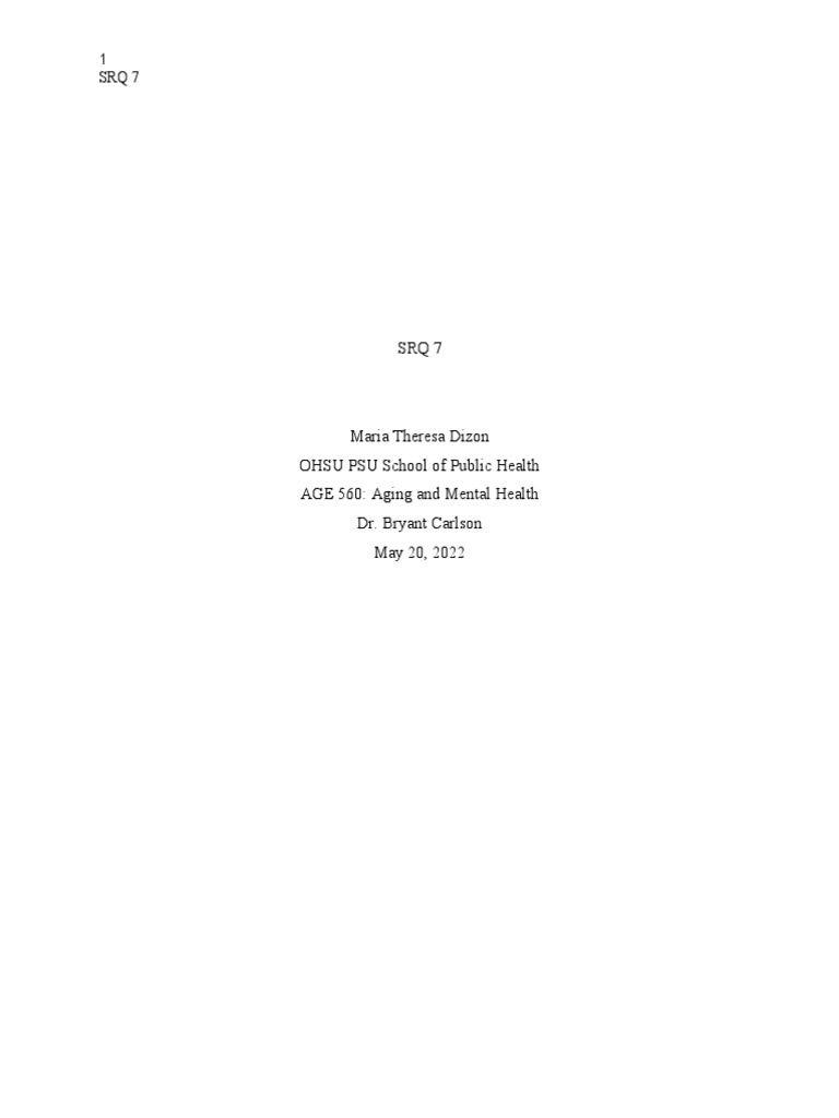 SRQ 7 Maria Dizon | PDF