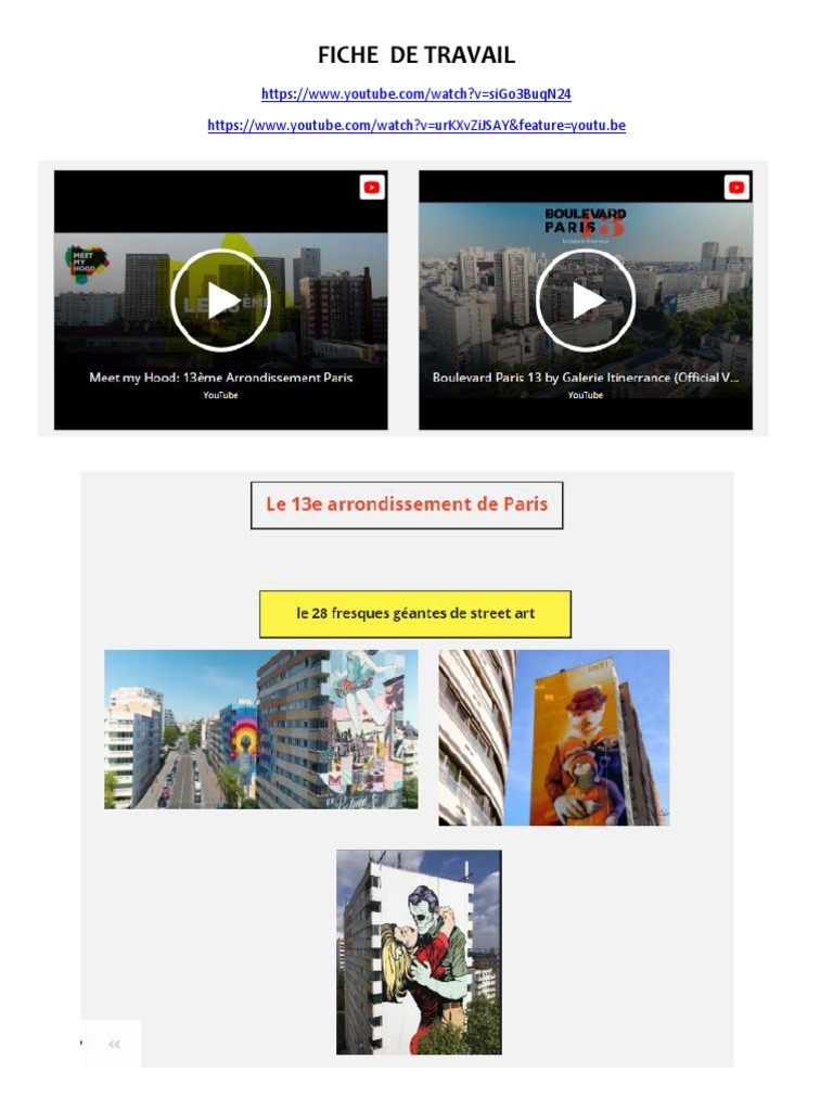 Fiche de Travail | PDF