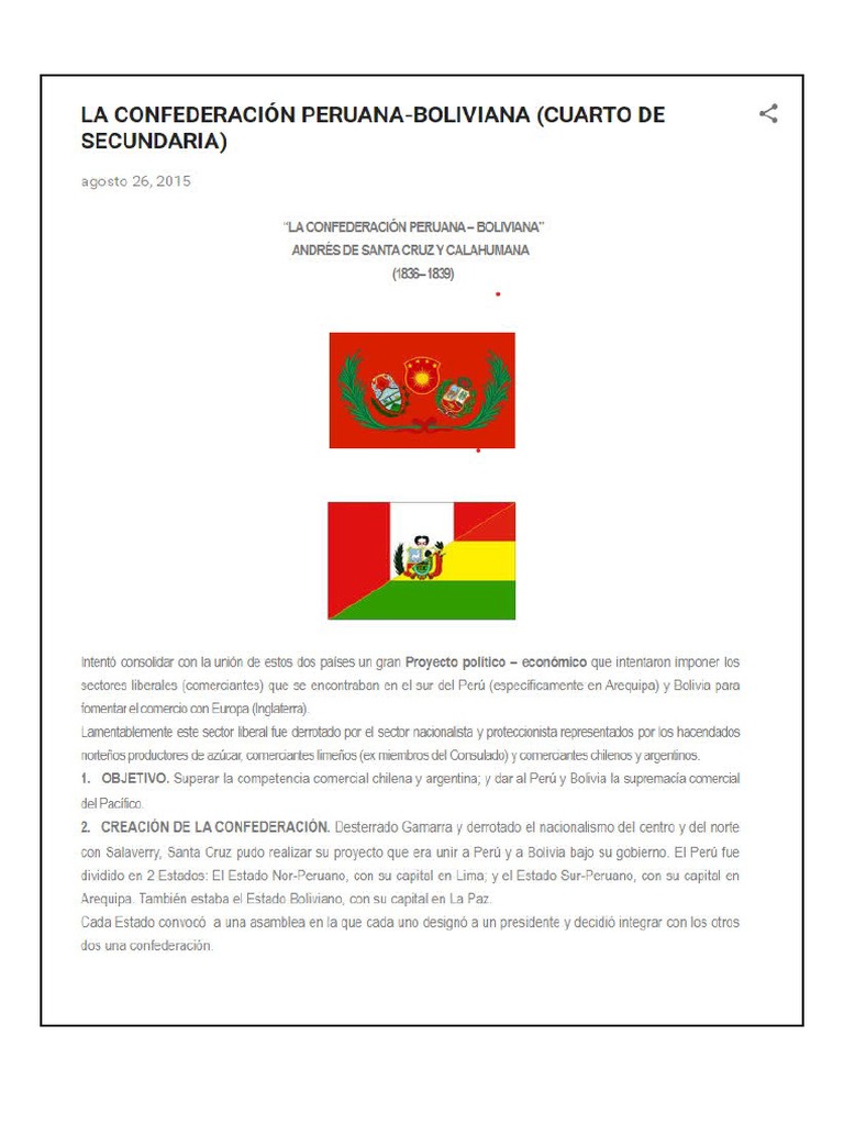 confederacion peru boliviana | PDF