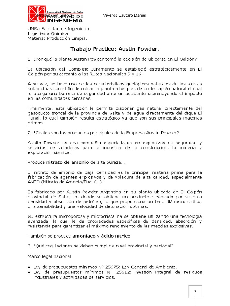 Austin Powder | PDF | Nitrato | Agua