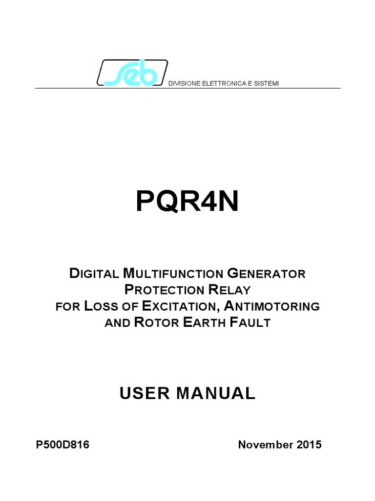 Relay Pqr4n 32 | Download Free PDF | Relay | Parameter (Computer Programming)