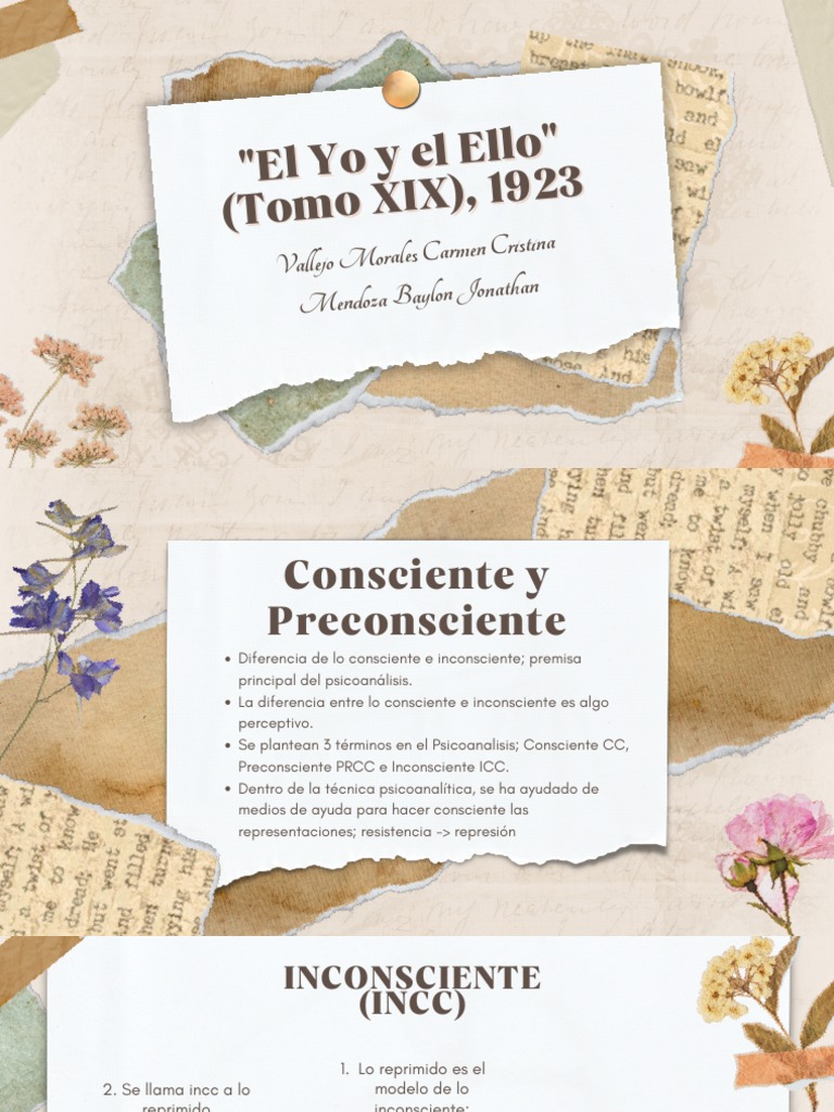 Consciente, Preconsciente e Inconsciente | PDF | Mente inconsciente ...