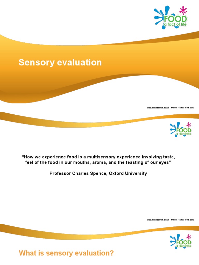 Sensory Evalaution PPT 1114c2 | PDF | Taste | Senses