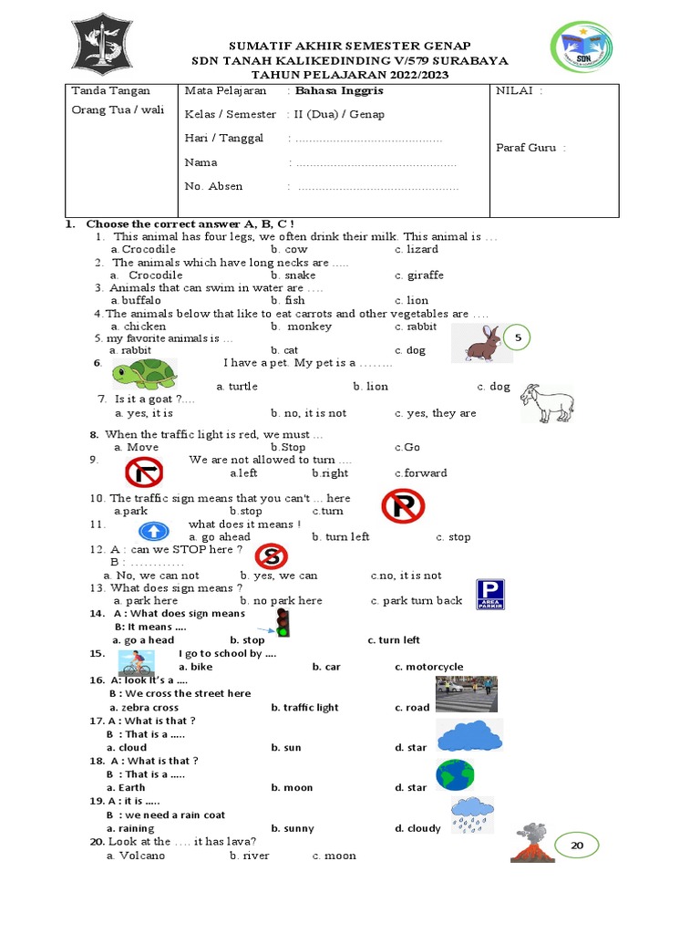 Sas Kelas 2 Ing | PDF
