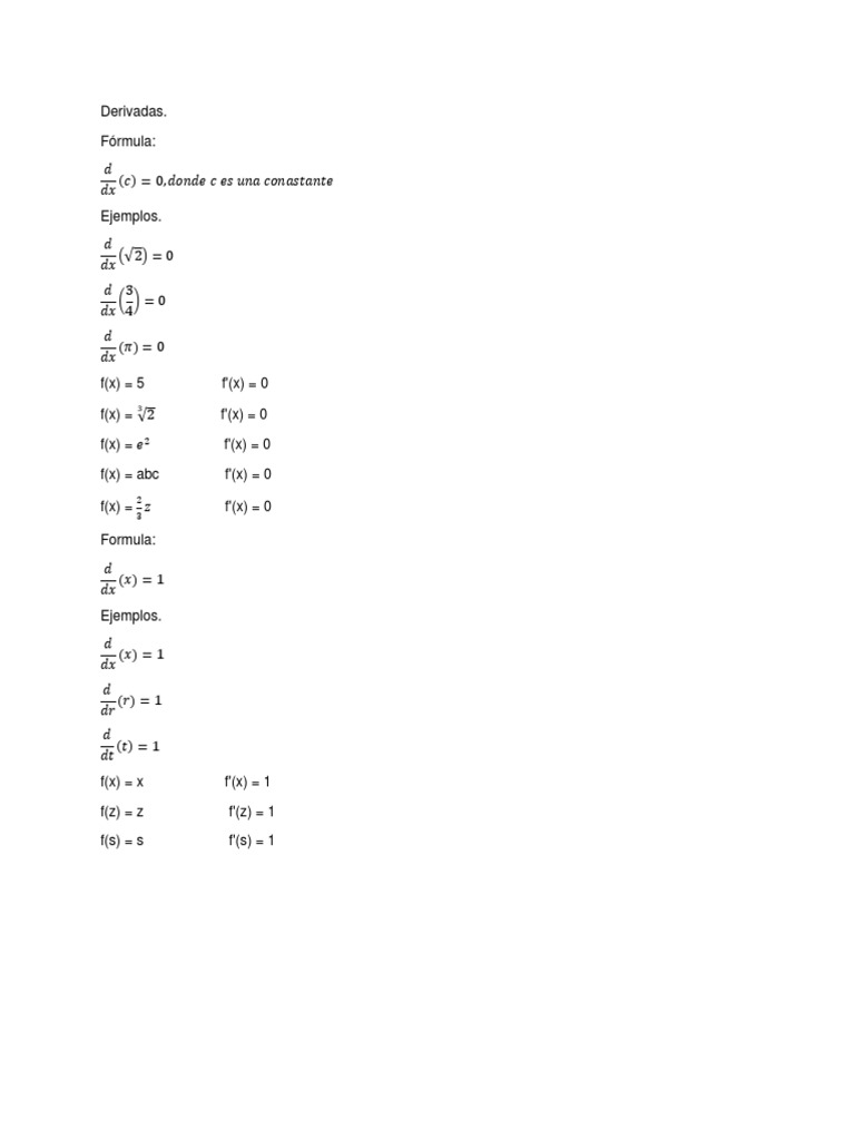 Ejercicios Resueltos de Derivadas | PDF